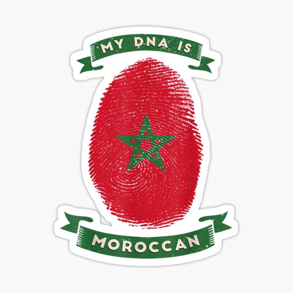 "MY DNA IS MOROCCAN Flag Moroccan T-Shirt" Sticker by BlechaKarla ...