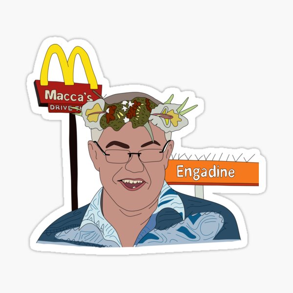 "Scomo at Engadine Maccas '97" Sticker for Sale by Dulynotedco | Redbubble