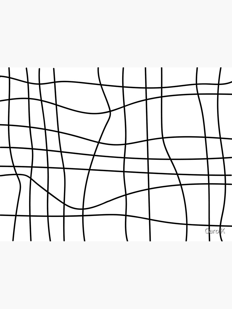 "White Squiggly Grid" Art Print for Sale by carooolll | Redbubble