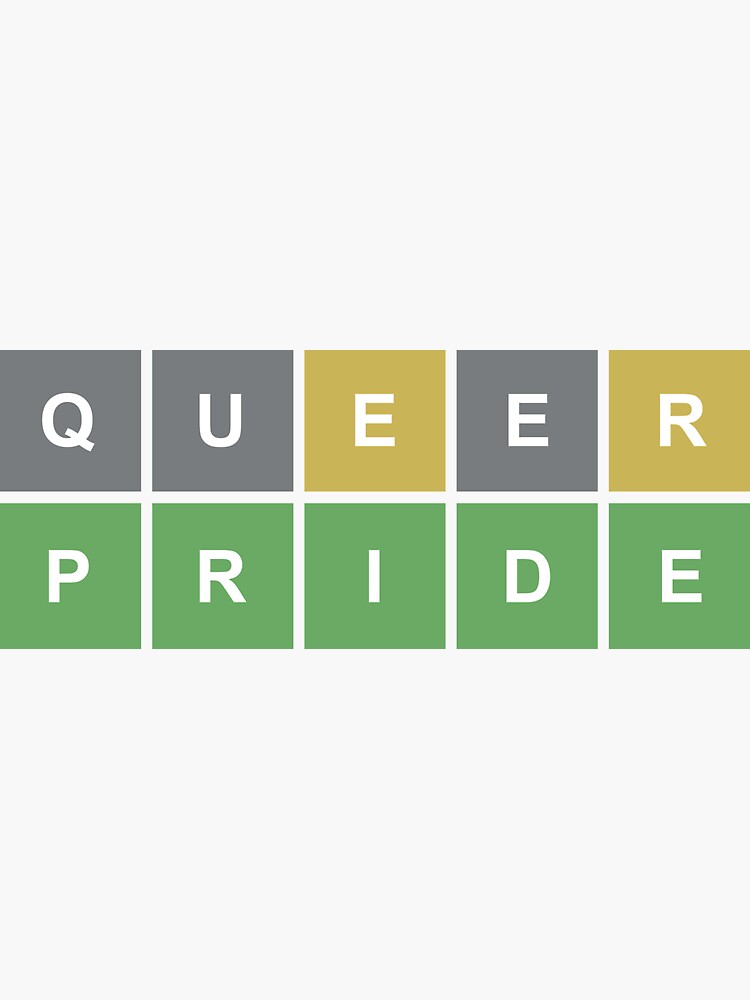 "Wordle - Queer Pride" Sticker for Sale by vivianby | Redbubble