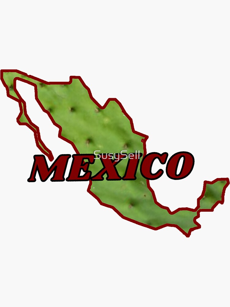 "Mexico map " Sticker for Sale by SusySell | Redbubble
