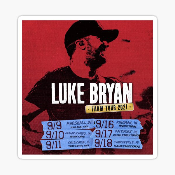 "luke farm tour dates 2021 masgus Essential T-Shirt.png" Sticker for ...