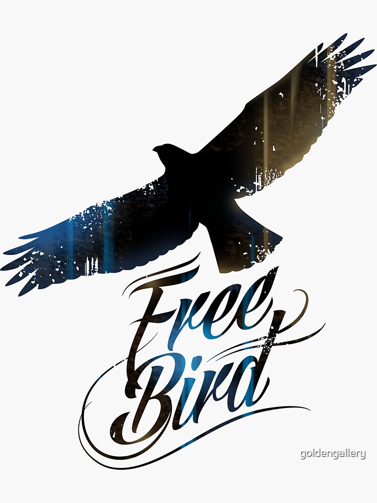 "Free bird" Sticker for Sale by goldengallery | Redbubble