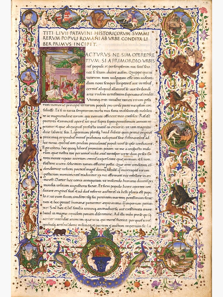 Illuminated Manuscript - History of Roman Empire Premium Matte Vertical ...