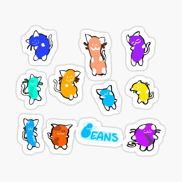 "Cat beans" Sticker by odetokingkrule | Redbubble