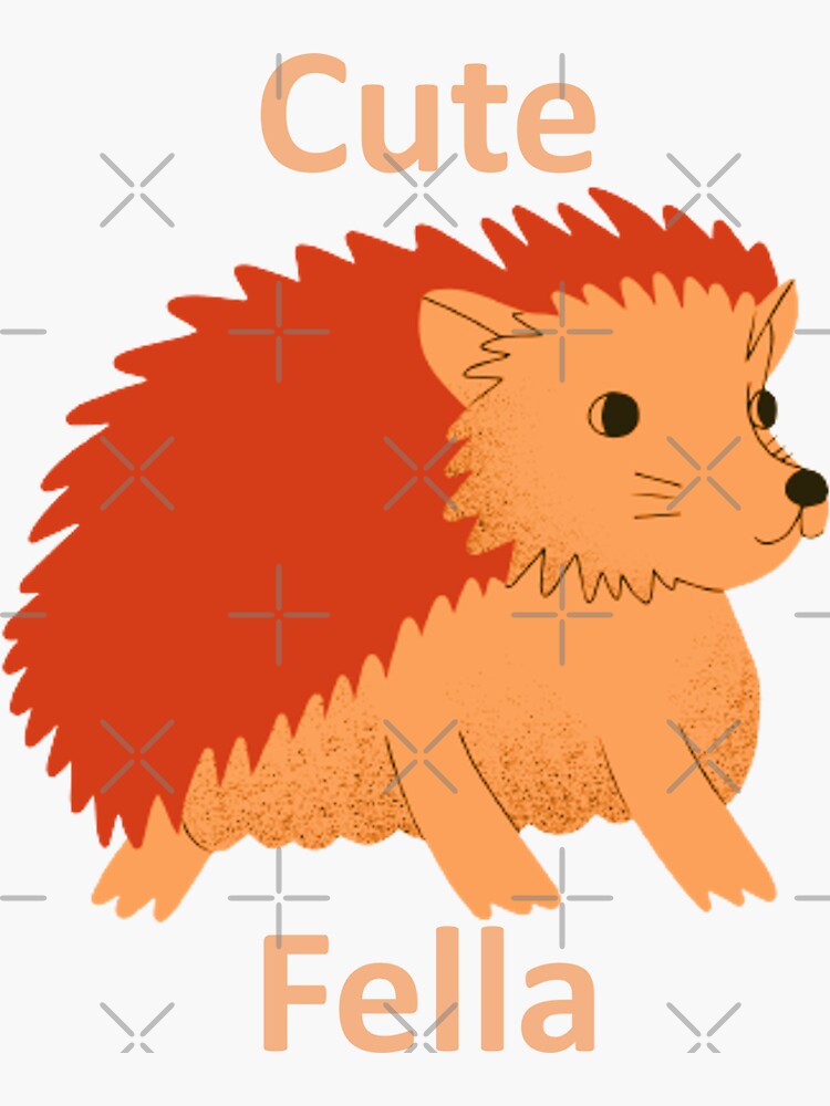 "Cute Fella - hedgehog" Sticker by FaneelaBi | Redbubble