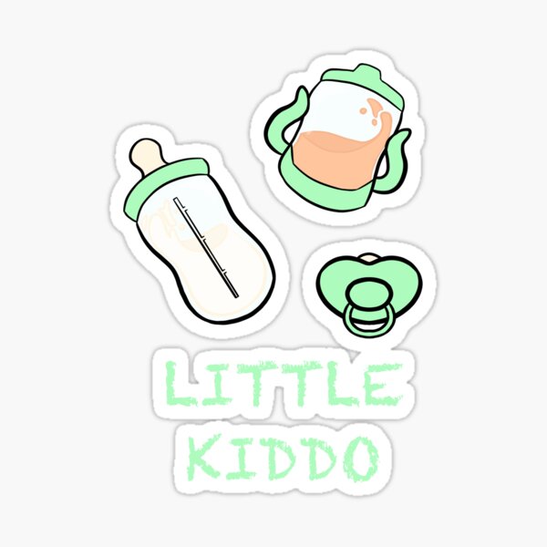 "Little Kiddo Green" Sticker by grimmdrawz | Redbubble