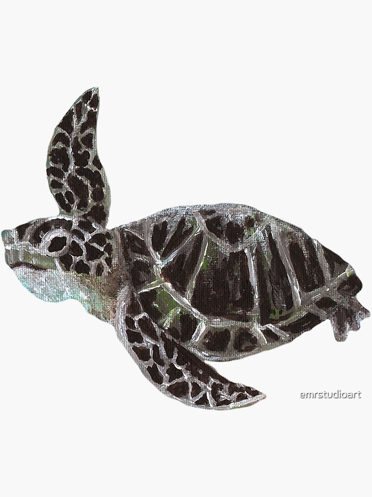 "Swimming Turtle" Sticker for Sale by emrstudioart | Redbubble