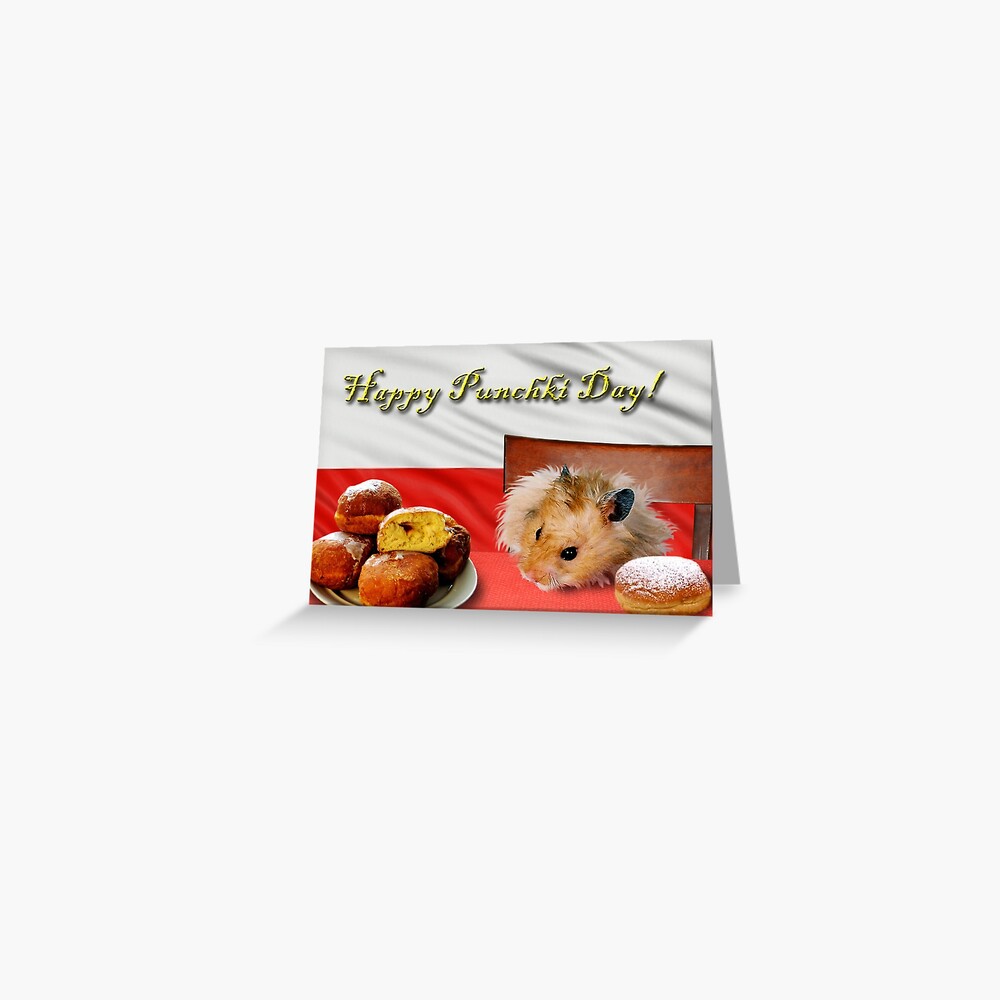 "Punchki Day Hamster" Greeting Card by jkartlife | Redbubble