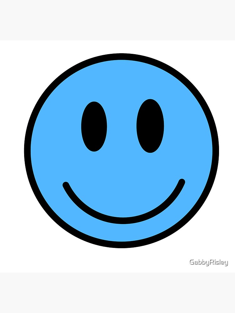 "Blue Smiley Face" Art Print for Sale by GabbyRisley | Redbubble