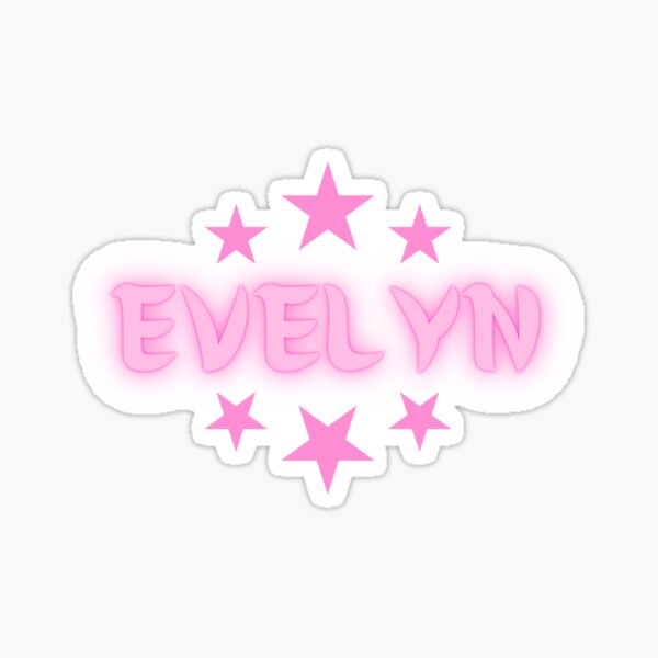 "Lovely Girl Named Evelyn" Sticker for Sale by PatternsUp | Redbubble