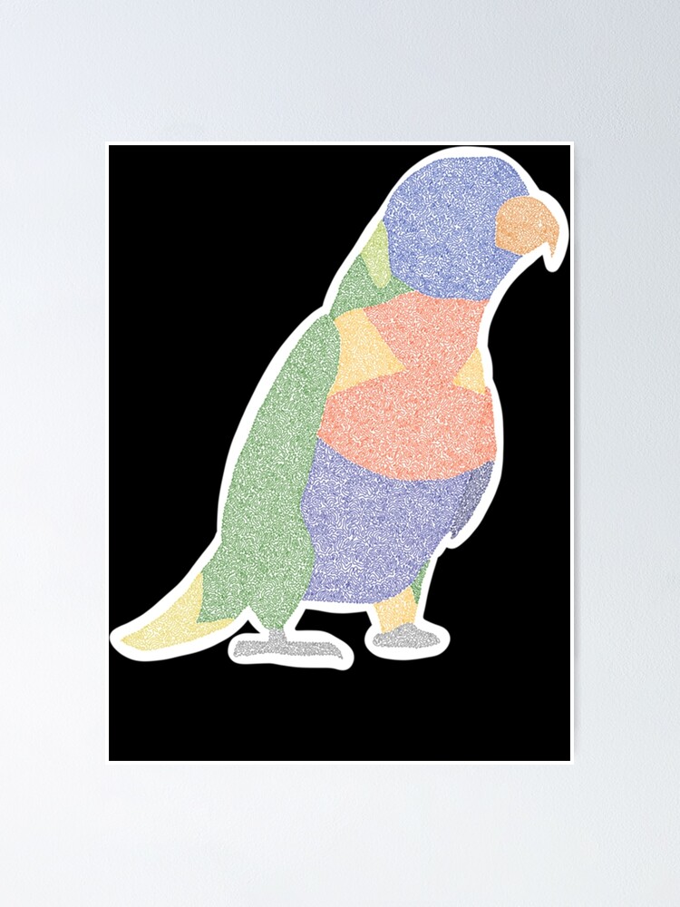 "Rainbow Lorikeet single line drawing Classic" Poster for Sale by ...