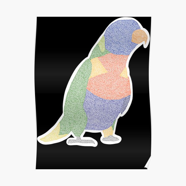 "Rainbow Lorikeet single line drawing Classic" Poster for Sale by ...