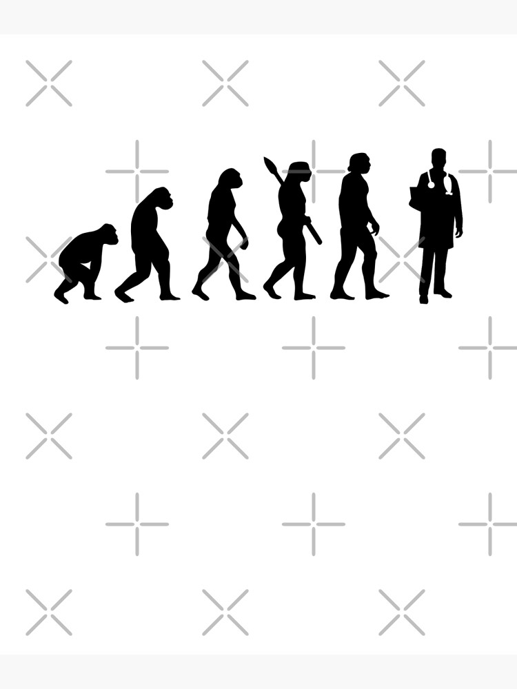 "Human evolution of doctor" Poster by dreamhustle | Redbubble