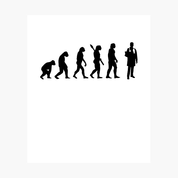 "Human evolution of doctor" Photographic Print by dreamhustle | Redbubble