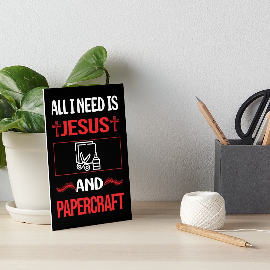 "Funny Jesus Papercraft Paper Craft" Art Board Print for Sale by ...