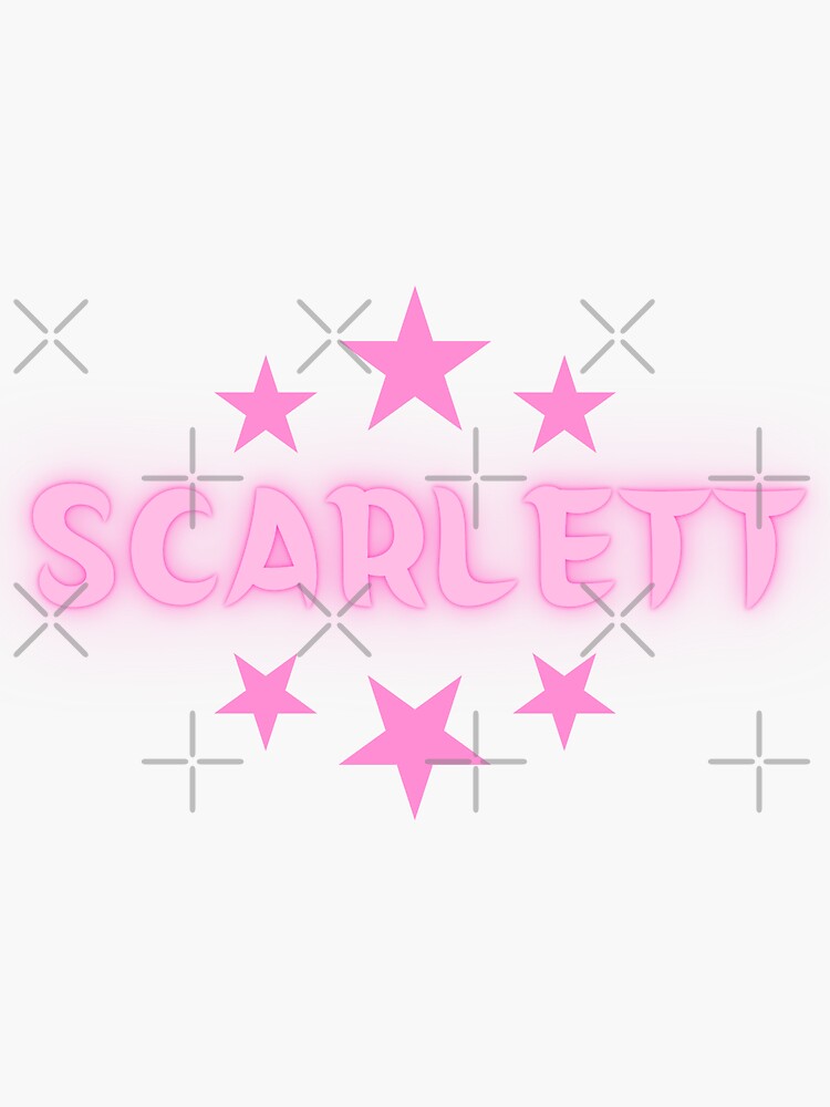 "Lovely Girl Named Scarlett" Sticker for Sale by PatternsUp | Redbubble