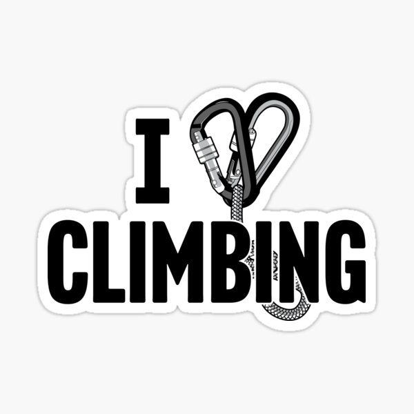 "I Love Climbing" Sticker by countdownstreet | Redbubble