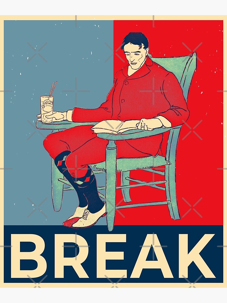 "Time To Take a Break (Beautiful Traditional Art Illustration - Vintage ...