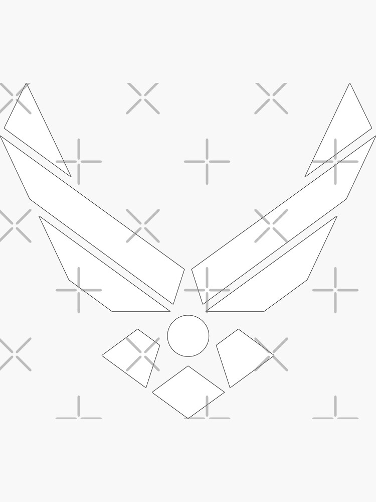"United States Air Force Logo, White" Sticker for Sale by ...
