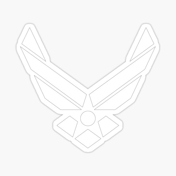 "United States Air Force Logo, White" Sticker for Sale by ...