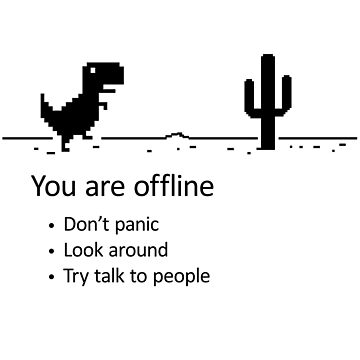 "You are offline - Low Resolution Pixel Dinosaur Screen" Poster for ...