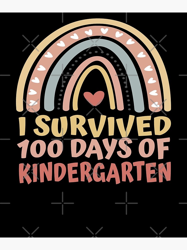 "I Survived 100 Days of Kindergarten Happy 100th Day of School Days of ...