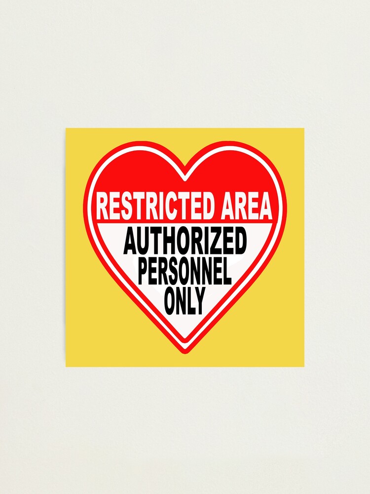 Lámina fotográfica «Diseños para niños, área restringida, solo personal ...