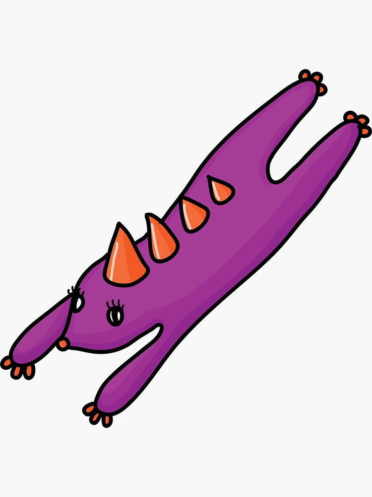 "Cute Flying Dinosaur" Sticker by LazySueCreation | Redbubble