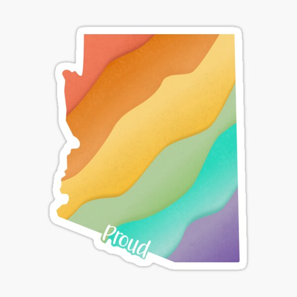"Arizona Pride Textured Pastel Rainbow " Sticker for Sale by Gay-Koala ...