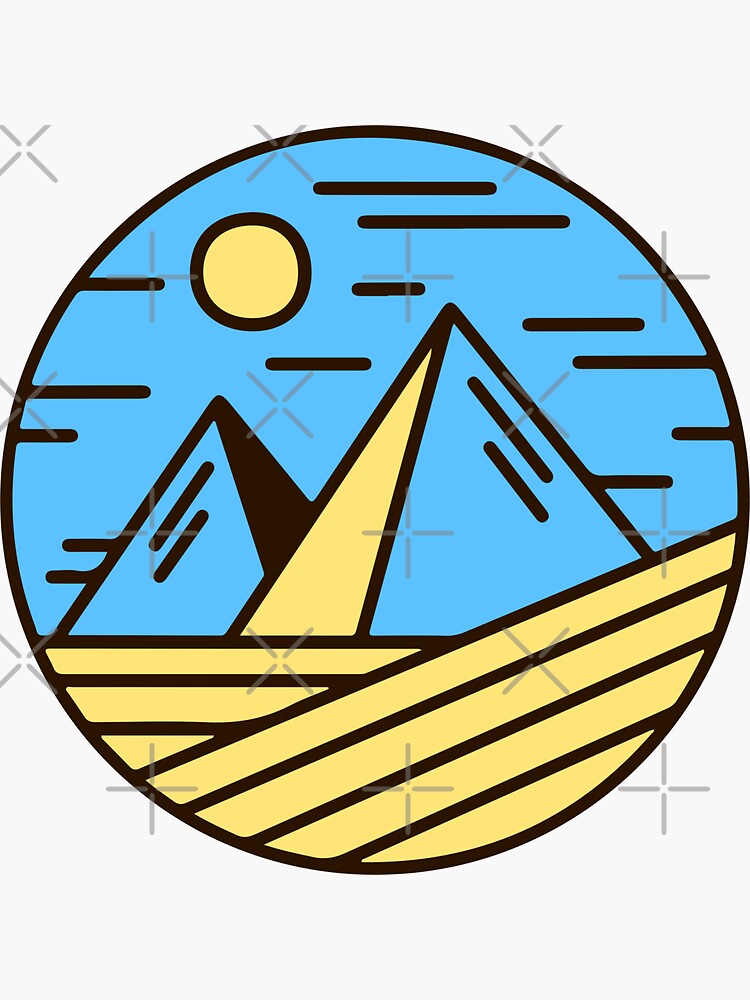 "Pyramids 1" Sticker for Sale by ART-Homes | Redbubble