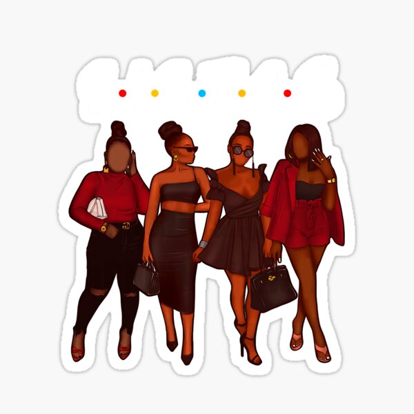 "Proud Black Sistas Queen Melanin Afro" Sticker for Sale by ...