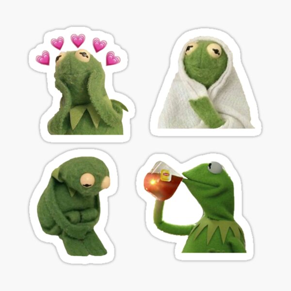 "Kermit meme set " Sticker for Sale by bobdesinger | Redbubble