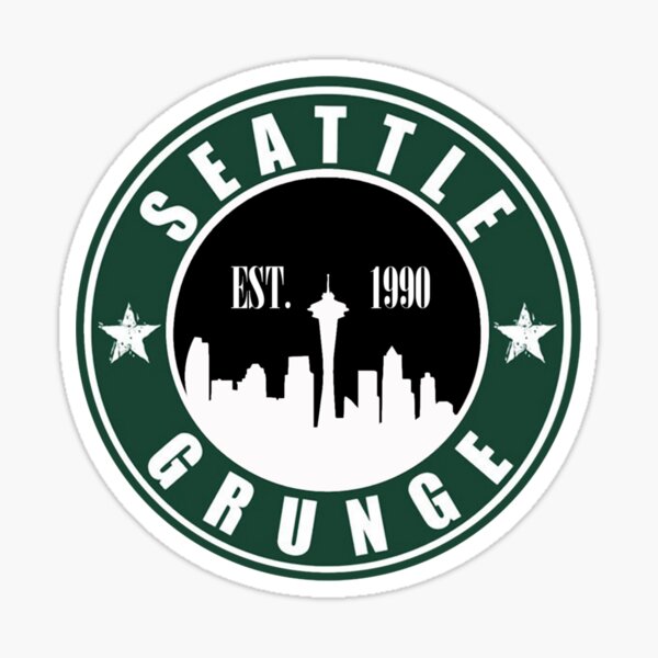 "Seattle Grunge Sticker" Sticker by MichMantel | Redbubble
