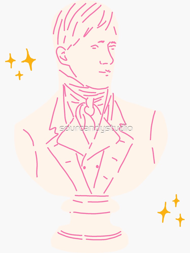 "Mr Darcy bust Pride and Prejudice 2005 Jane Austen" Sticker for Sale ...