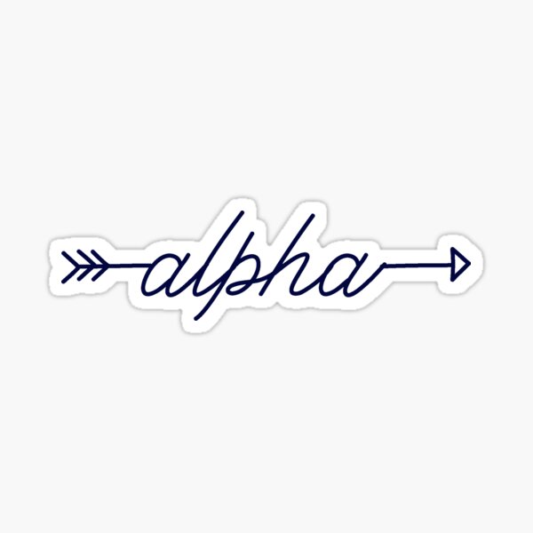 "ALPHA" Sticker for Sale by sprks | Redbubble