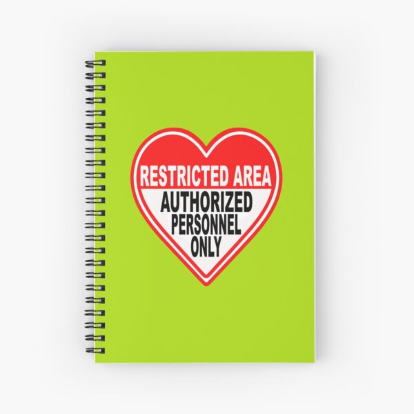 Cuaderno de espiral «Corazón de calcetines, área restringida, solo ...