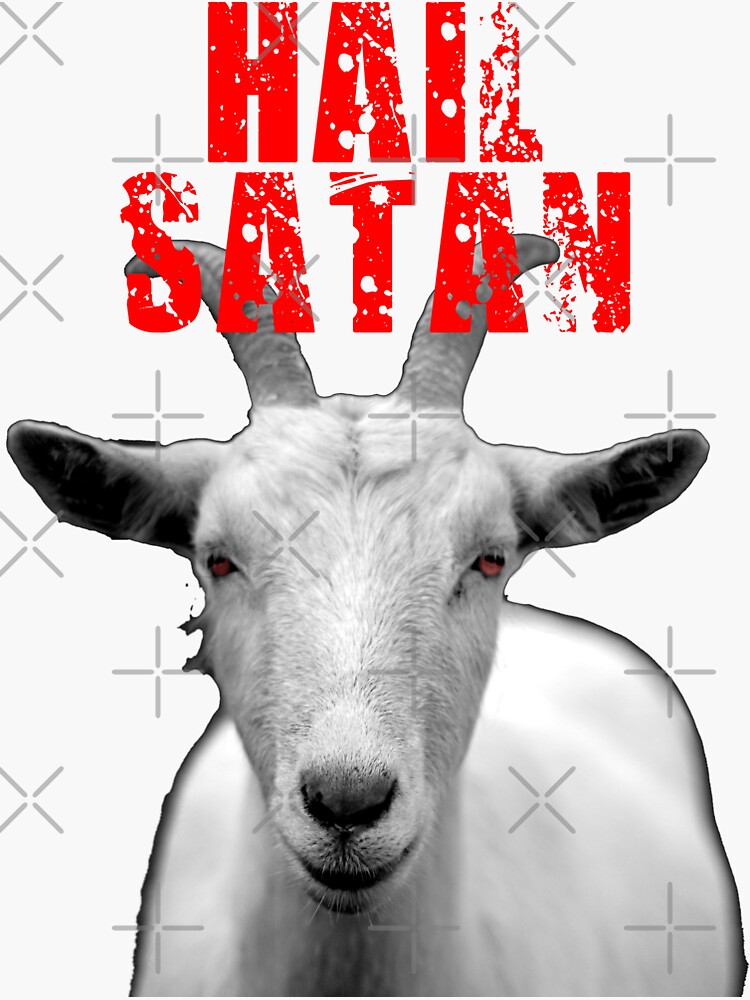 "Satanic goat - Hail Satan & Baphomet" Sticker for Sale by ...