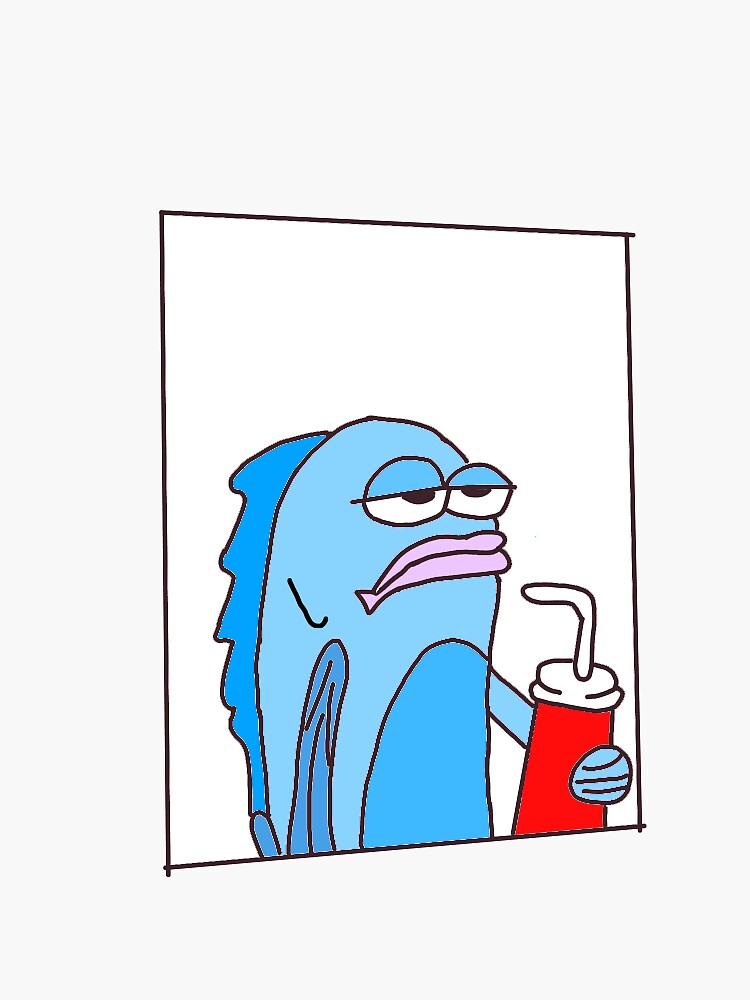 "Fish SpongeBob " Sticker for Sale by Yuhlara | Redbubble