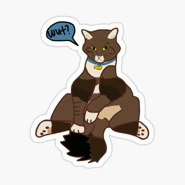"Cat Sit" Sticker by wildlifeandlove | Redbubble