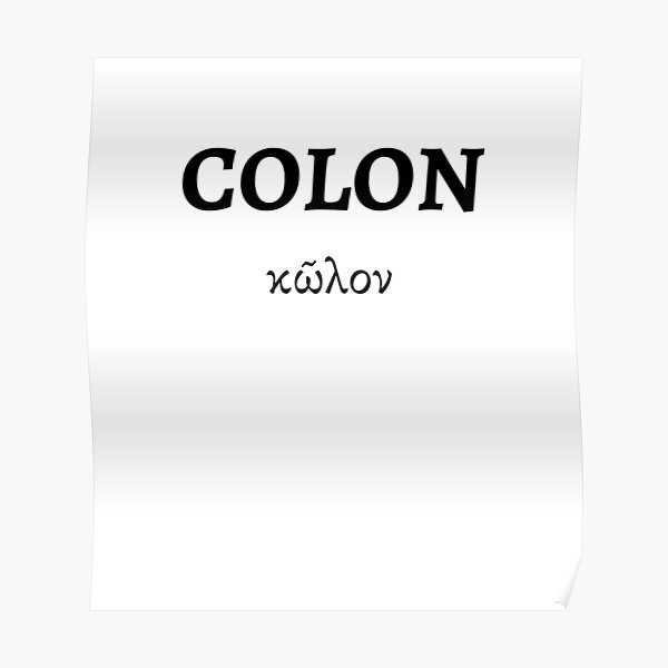 "colon ancient greek symbol" Poster for Sale by EnjoyLifeMerch | Redbubble