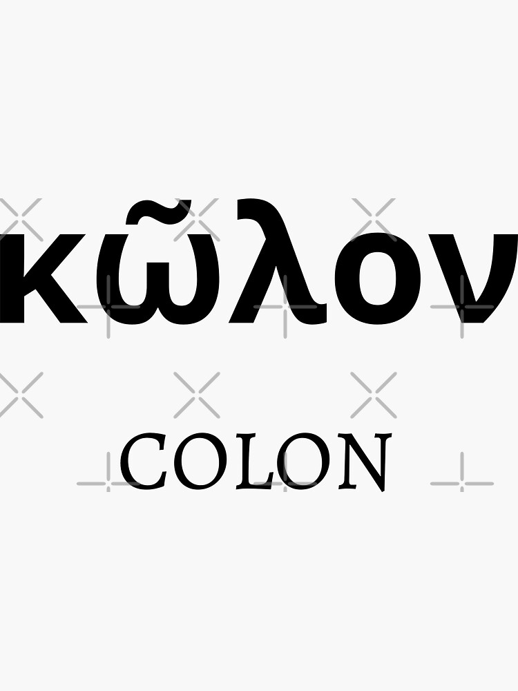 "colon ancient greek symbol" Sticker for Sale by EnjoyLifeMerch | Redbubble