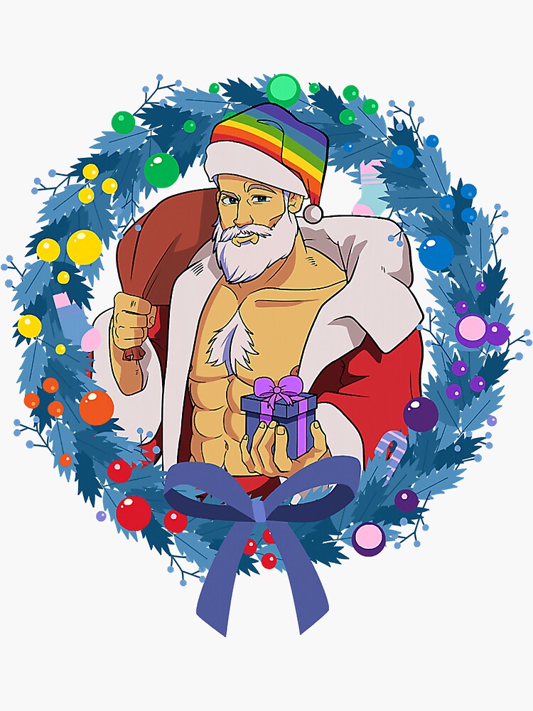 "Gay Homo Santa Claus Lgbtq Pride" Sticker by gonzales6422 | Redbubble