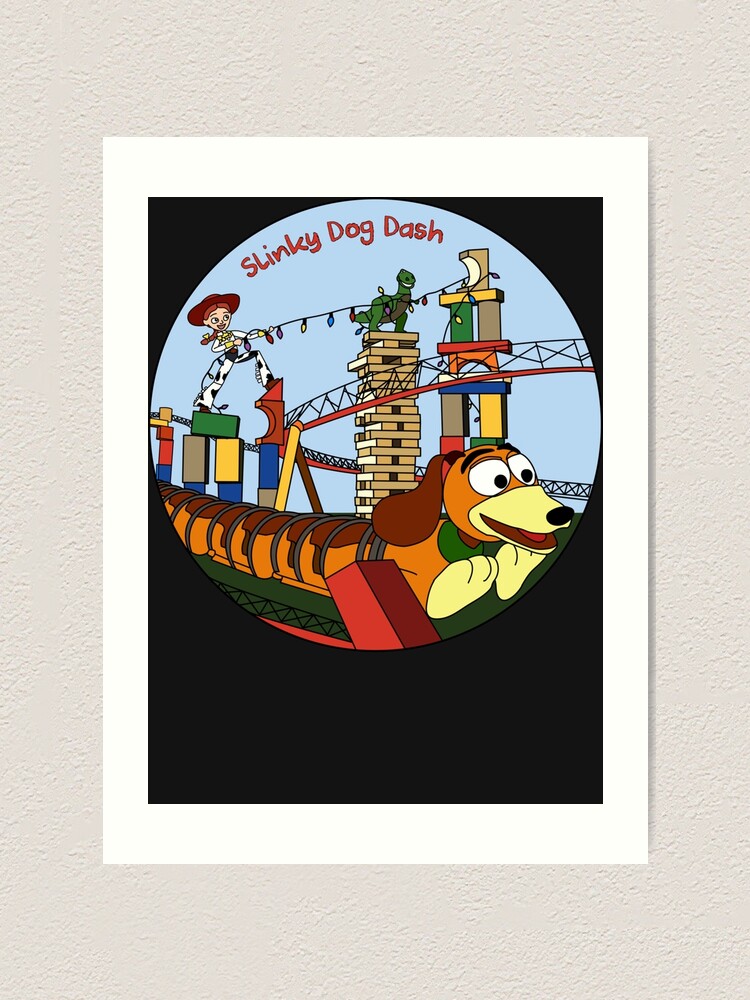 "Slinky Dog Dash Sticker" Art Print for Sale by NicoKapp | Redbubble