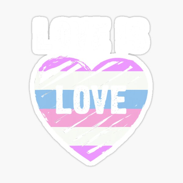 "Bigender Pride Flag Heart Love Is Love" Sticker for Sale by Jordan2617 ...