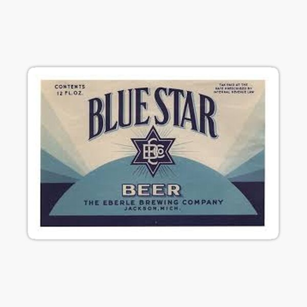 "Blue Star Beer" Sticker for Sale by uniquenostalgia | Redbubble