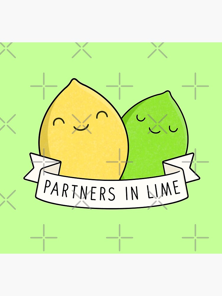 "Partners in Lime - Cute Lemon Lime Design" Poster for Sale by Sam ...