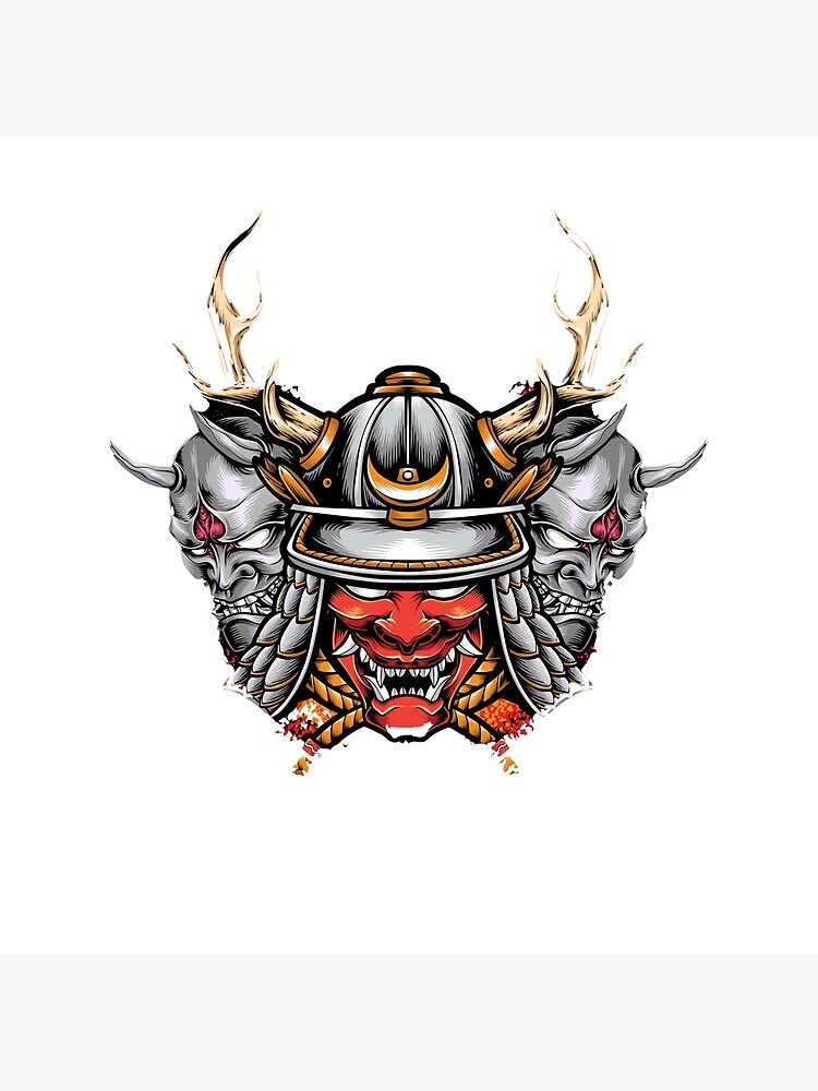 "Samurai oni mask " Photographic Print for Sale by Kazuoyama | Redbubble