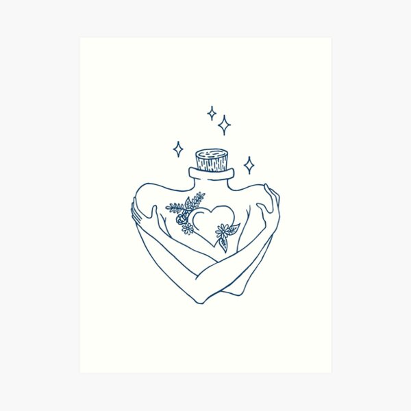 "Self Love (Line Drawing)" Art Print for Sale by RanRanDesigns | Redbubble