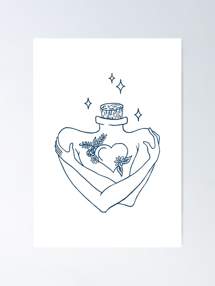 "Self Love (Line Drawing)" Poster for Sale by RanRanDesigns | Redbubble
